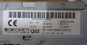 Becker Radio Code Calculator - Car Radio Code Calculator